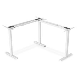 Digitus Elektrisch h&ouml;henverstellbares Tischgestell, L-Form H&ouml;he 120 cm, max: 120 kg, Wei&szlig;