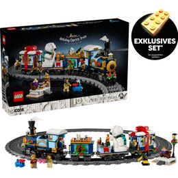 Konstruktionsspielsteine Lego "Weihnachtsexpress (10361), Lego Icons", bunt, Spielbausteine, Kinder, Exklusives Set