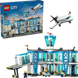 Konstruktionsspielsteine Lego "Flughafen mit Flugzeug (60502), Lego City", bunt, Spielbausteine, Kinder, Kunststoff, Made in Europe