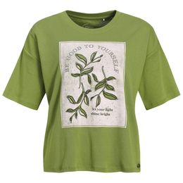 Gina Damen T-Shirt mit Brust-Print