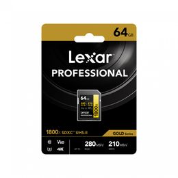 Lexar Professional SDXC Gold 64GB 1800x UHS-II V60