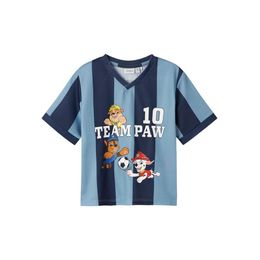 name it T-Shirt 'NMMJakari Paw' Jungen Gr&ouml;&szlig;e 110 marine / opal / cognac / wei&szlig;
