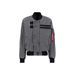 Alpha Industries Jacke 'MA-1 Combat' Herren Gr&ouml;&szlig;e XXL grau / blutrot / schwarz / wei&szlig;