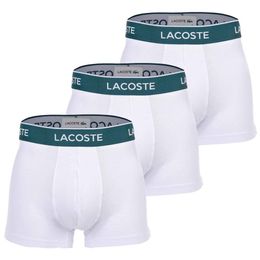 Lacoste Boxershorts Herren Gr&ouml;&szlig;e XL hellgrau / dunkelgr&uuml;n / wei&szlig;