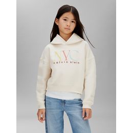 Calvin Klein Jeans Sweatshirt M&auml;dchen Gr&ouml;&szlig;e 104 elfenbein / pastellblau / pastellgelb / pastellrot