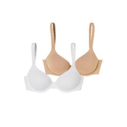 Schiesser Bra ' BH mit Schale - Unique Micro ' female Beige, White size 95