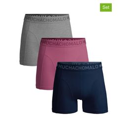 MUCHACHOMALO 3er-Set: Boxershorts in Grau/ Pink/ Dunkelblau - 55% | Gr&ouml;&szlig;e 176 | Kinder-waesche