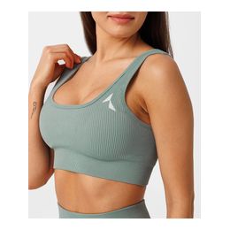Carpatree Sport-BH "Rib Seamless" in Gr&uuml;n - 23% | Gr&ouml;&szlig;e L | Damen-sportunterwaesche