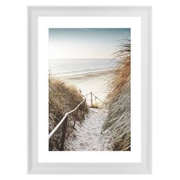 Ars Longa Gerahmter Kunstdruck "A Pathway to the Beach" - (L)70 x (B)50 cm - 35% | Wanddekoration