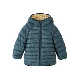 Vertbaudet Wende-Winterjacke in Blau/ Beige - 40% | Gr&ouml;&szlig;e 104 | Babyjacken