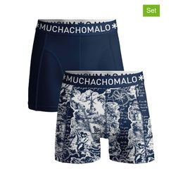 MUCHACHOMALO 2er-Set: Boxershorts in Dunkelblau/ Wei&szlig; - 51% | Gr&ouml;&szlig;e 134/140 | Kinder-waesche