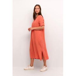 Kaffe Leinen-Kleid in Orange - 57% | Gr&ouml;&szlig;e L/XL | Damen-kleider