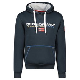 Geographical Norway Hoodie "Olvier" in Dunkelblaiu - 64% | Gr&ouml;&szlig;e L | Herren-sweatshirts-jacken