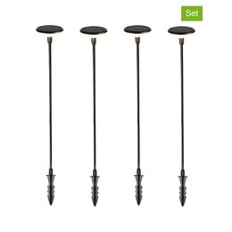 lumisky 4er-Set: LED-Au&szlig;enleuchten "Lucenty" in Schwarz - &Oslash; 9,6 x (H)76,2 cm - 70% | Aussenbeleuchtung