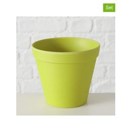 Boltze 2er-Set: &Uuml;bert&ouml;pfe "Giardino" in Gr&uuml;n - (H)9,5 &Oslash; 11 cm - 21% | Kerzen-vasen