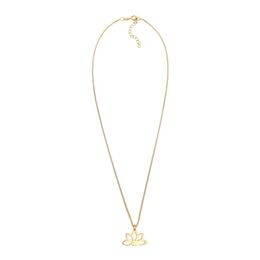 Elli Necklace 'Lotusblume' female Gold size 40