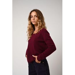 AUTHENTIC CASHMERE Kaschmir-Pullover "Lanfon" in Bordeaux - 62% | Gr&ouml;&szlig;e S | Damen-pullover-cardigans