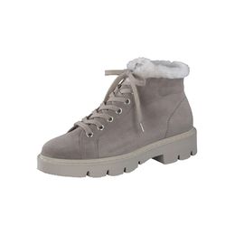 Paul Green Leder-Winterboots in Grau/ Wei&szlig; - 48% | Gr&ouml;&szlig;e 38,5 | Damen-stiefel
