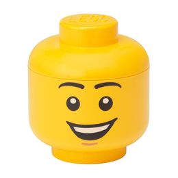 Lego Aufbewahrungsbox "Happy Boy" in Gelb - (H)11,5 x &Oslash; 10,2 cm - 50% | Kisten-koerbe