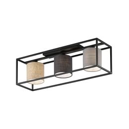 Fischer und Honsel FISCHER & HONSEL Deckenleuchte "Isko" in Beige/ Grau/ Braun - (B)70 x (H)22 x (T)20 cm - 68% | Haengeleuchten-deckenleuchten