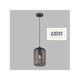 FH Lighting Pendelleuchte "Cage" in Schwarz - &Oslash; 16 cm x (H)140 cm - 66% | Haengeleuchten-deckenleuchten
