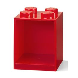 Lego Wandregal "4 Knobs" in Rot - (B)15,9 x (H)47 x (T)16,1 cm - 50% | Kinder-moebel