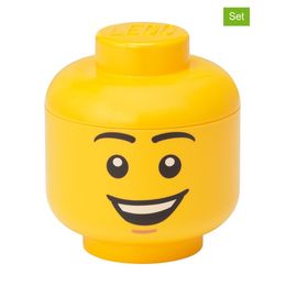Lego 4er-Set: Aufbewahrungsboxen "Head Mini" in Gelb - 50% | Kisten-koerbe