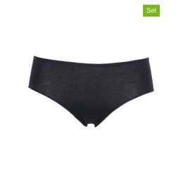 COTONELLA 2er-Set: Pantys in Schwarz - 53% | Gr&ouml;&szlig;e M | Damen-unterteile