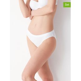 COTONELLA 2er-Set: Slips in Wei&szlig; - 53% | Gr&ouml;&szlig;e XL | Damen-unterteile