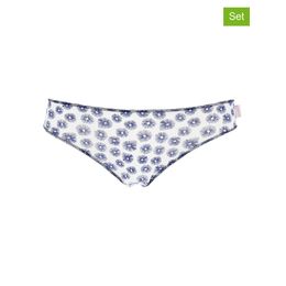 COTONELLA 2er-Set: Slips in Wei&szlig;/ Dunkelblau - 50% | Gr&ouml;&szlig;e L | Damen-unterteile