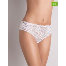 COTONELLA 4er-Set: Slips in Wei&szlig; - 54% | Gr&ouml;&szlig;e L | Damen-unterteile