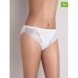 COTONELLA 2er-Set: Slips in Wei&szlig; - 50% | Gr&ouml;&szlig;e XL | Damen-unterteile