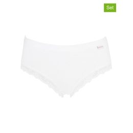 COTONELLA 2er-Set: Pantys in Wei&szlig; - 56% | Gr&ouml;&szlig;e XL | Damen-unterteile