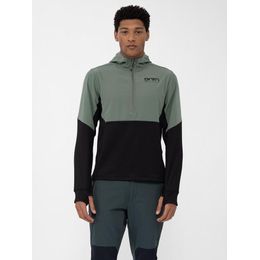 4F Fleecepullover in Gr&uuml;n/ Schwarz - 58% | Gr&ouml;&szlig;e M | Herren-fleece