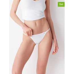 COTONELLA 2er-Set: Slips in Wei&szlig; - 53% | Gr&ouml;&szlig;e S | Damen-unterteile