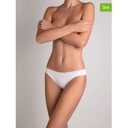 COTONELLA 3er-Set: Slips in Wei&szlig; - 50% | Gr&ouml;&szlig;e M | Damen-unterteile