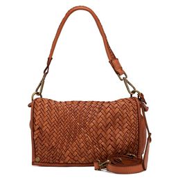 Melina C Leder-Schultertasche "Arba" in Braun - (B)24 x (H)15 x (T)11 cm - 73% | Damen-taschen