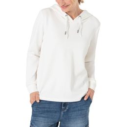 Timezone Hoodie in Wei&szlig; - 55% | Gr&ouml;&szlig;e M | Damen-sweatshirts-jacken