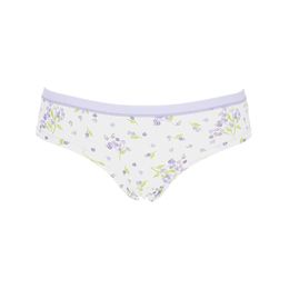 COTONELLA Panty in Wei&szlig;/ Lila - 50% | Gr&ouml;&szlig;e S | Damen-unterteile