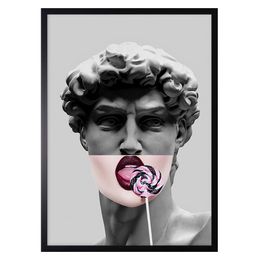 Ars Longa Gerahmter Kunstdruck "David with a Lollipop" - (L)70 x (B)50 cm - 35% | Wanddekoration