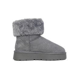ISLAND BOOT Winterboots "Cinnamon" in Grau - 80% | Gr&ouml;&szlig;e 37 | Damen-stiefel