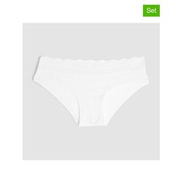 COTONELLA 2er-Set: Slips in Wei&szlig; - 53% | Gr&ouml;&szlig;e XL | Damen-unterteile