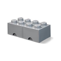 Lego Schubladenbox "Brick 8" in Grau - (B)50 x (H)18 x (T)25 cm - 53% | Kisten-koerbe