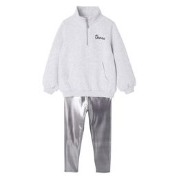 Vertbaudet 2tlg. Outfit in Hellgrau/ Silber - 36% | Gr&ouml;&szlig;e 164 | Kinder-sweatshirts-jacken