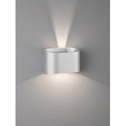 Fischer und Honsel FISCHER & HONSEL LED-Wandleuchte "Wall" in Silber - (B)18 x (H)12 cm - 65% | Wandleuchten