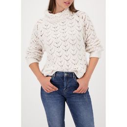 monari Damen Strickpullover &raquo;Pullover Chenille Ajour&laquo; Regular fit mit Rollkragen 34