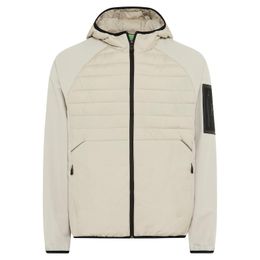 BOSS Green Damen BOSS Green Outdoorjacke &raquo;J Urbanex Hybrid HD&laquo; mitKapuze wasserabweisend Regenjacke mit soften Stretch-Eins&auml;tzen reflektierend beige L