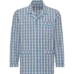 Herren Pyjama blau-kariert Gr&ouml;&szlig;e 44/46