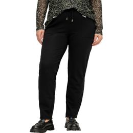 sheego Damen Jogg Pants im Cargo-Stil schwarz Gr&ouml;&szlig;e 48
