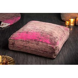 Riess Ambiente Design Bodenkissen XL MODERN ART 70cm rot pink abstraktes Muster Sitzpouf Riess-Ambiente